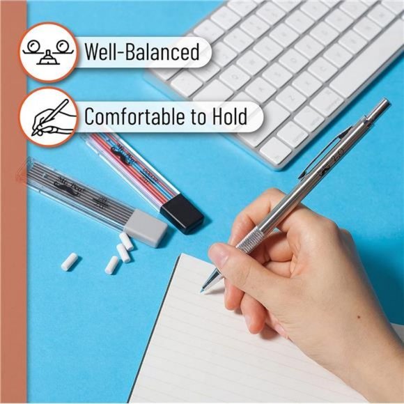 Office | Mechanical Pencil Metal 2mm For Drafting Drawing Lead Holder ...